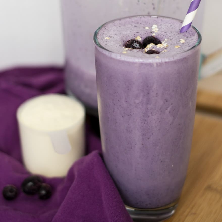 Blueberry Protein Smoothie - 25 Grams Protein Per Serving